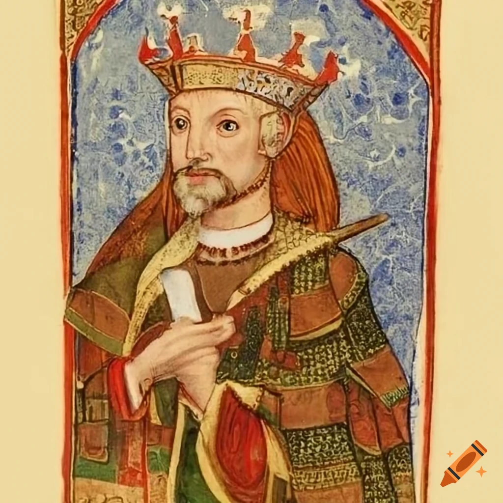 Medieval manuscript illustration of nobleman cecil mcgray on Craiyon