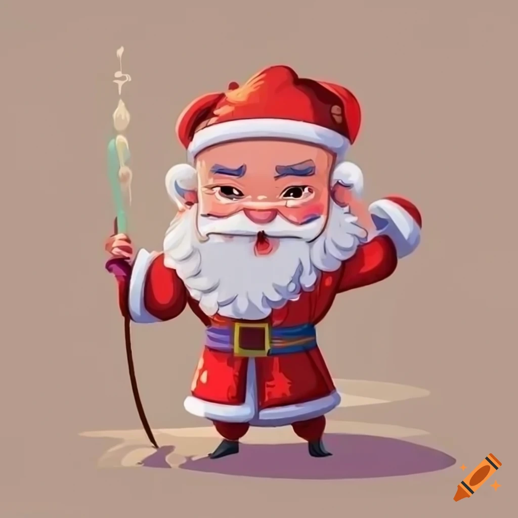 Ded moroz in chinese national clothes with the character \ on Craiyon