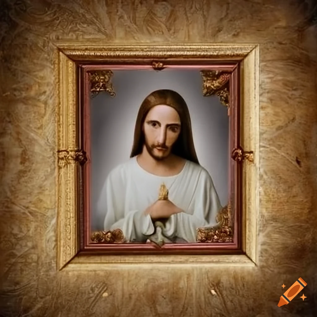 Religious holy picture frame on Craiyon