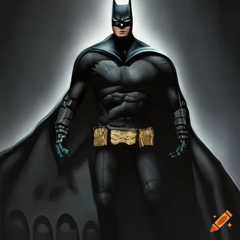 Art deco depiction of male batman on Craiyon