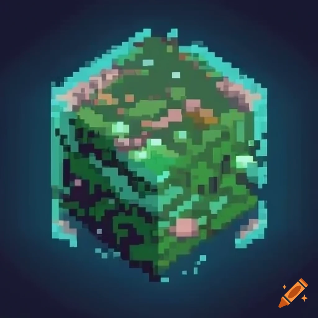 Pixel art of diverse alien landscapes on different planets on Craiyon