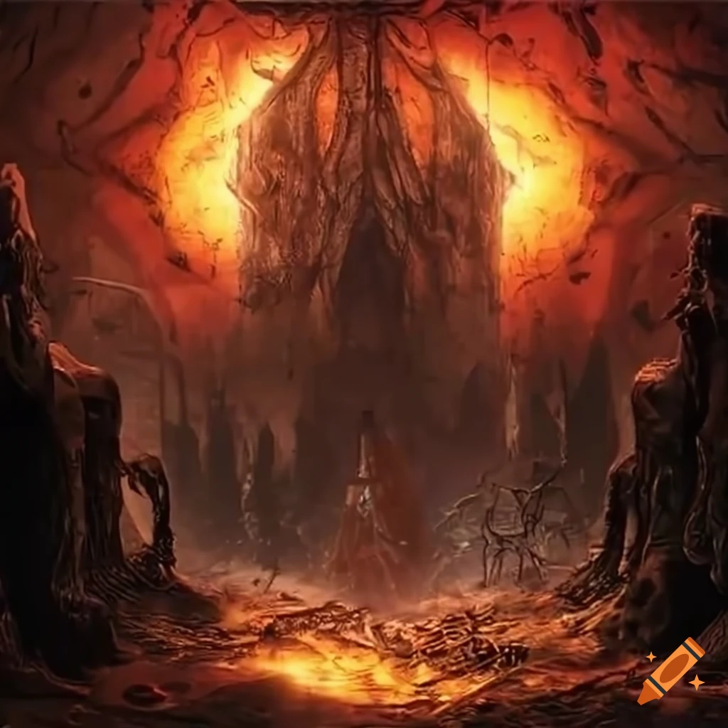 Hell fantasy video game dead screen on Craiyon