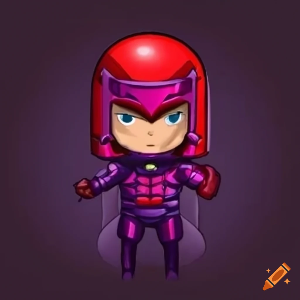 Chibi style magneto character artwork on Craiyon