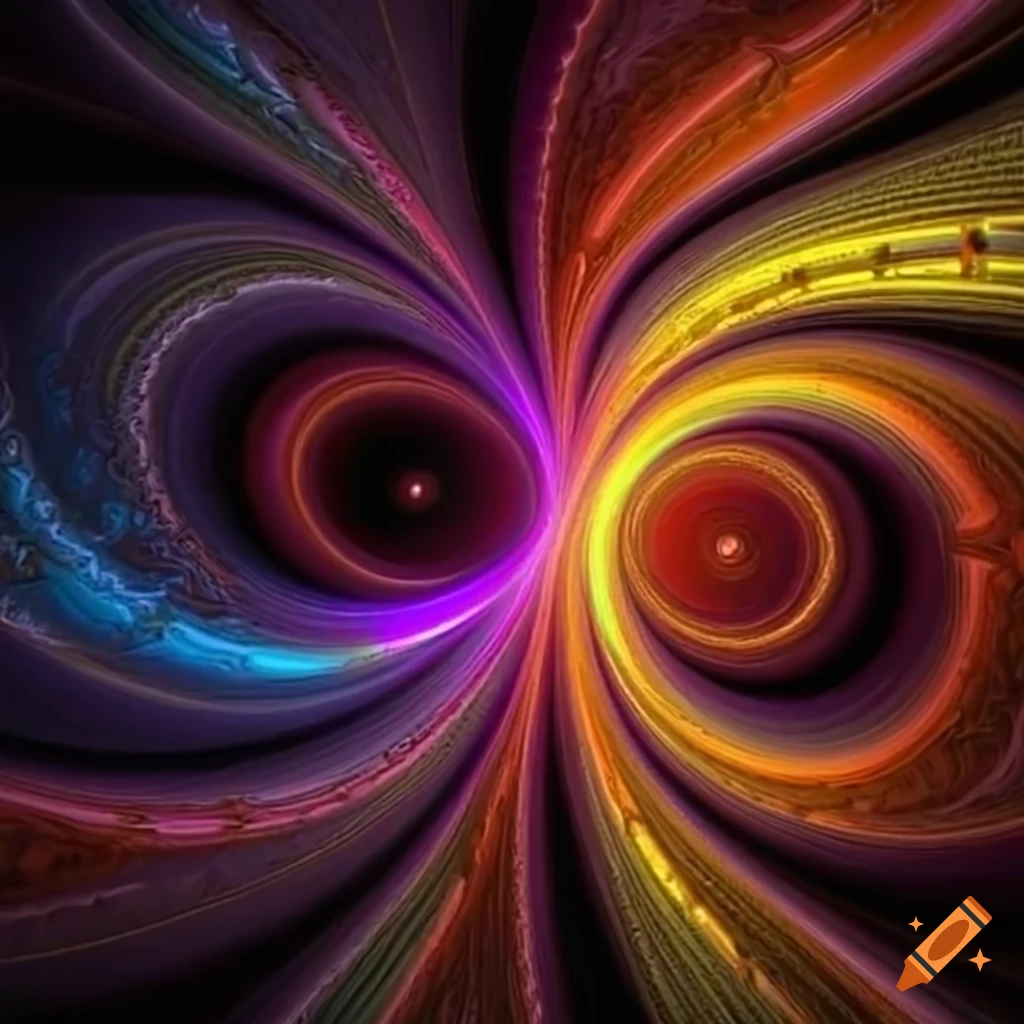 Abstract fractal design with sharp resolution on Craiyon