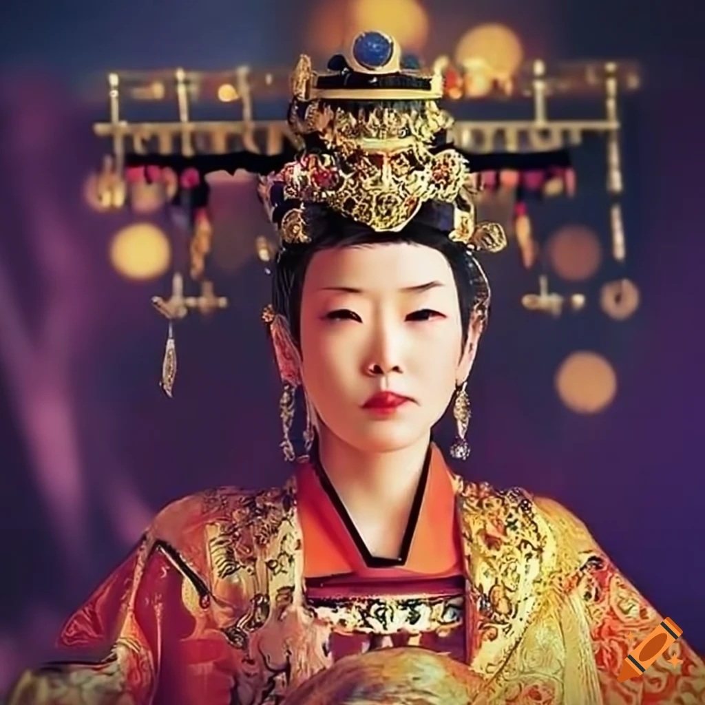 Illustration of the hierophant and the empress in feng shui on Craiyon