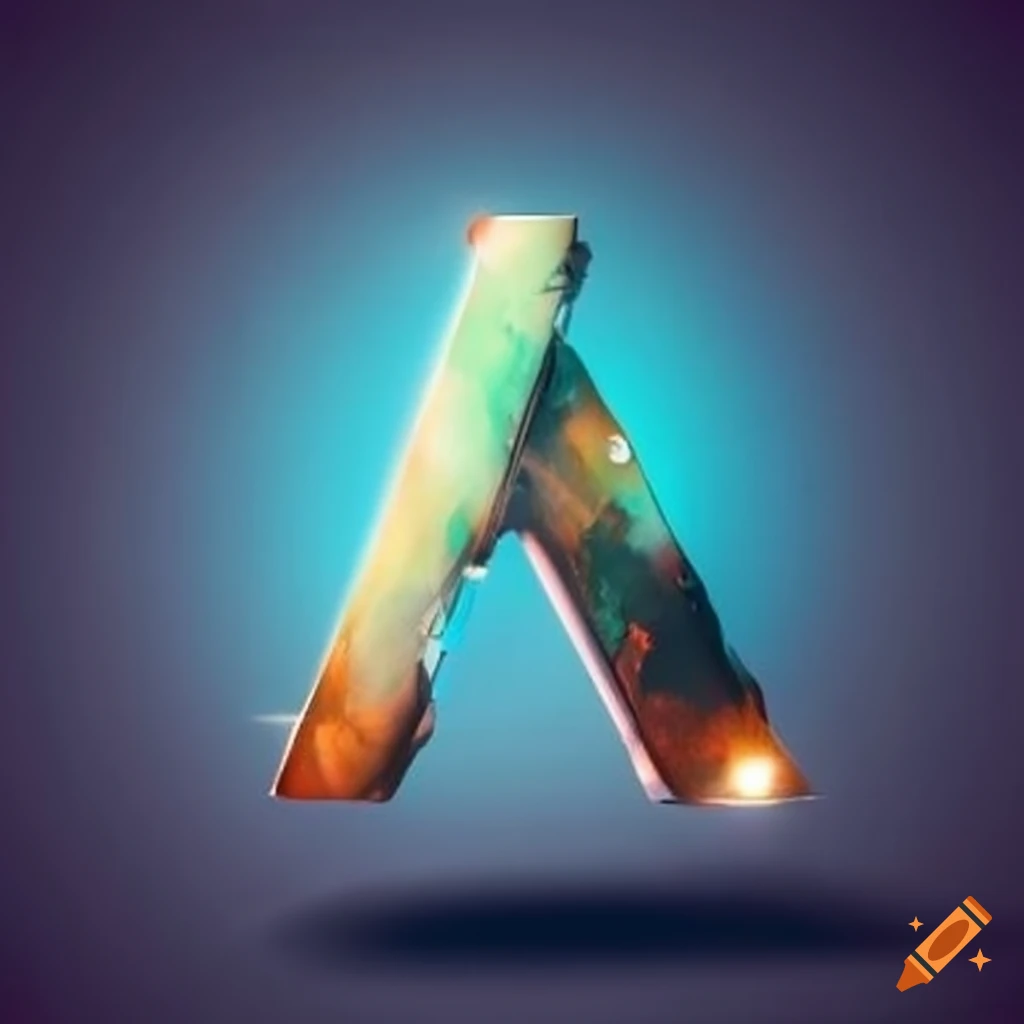 Futuristic letter a with a faded globe in the background on Craiyon