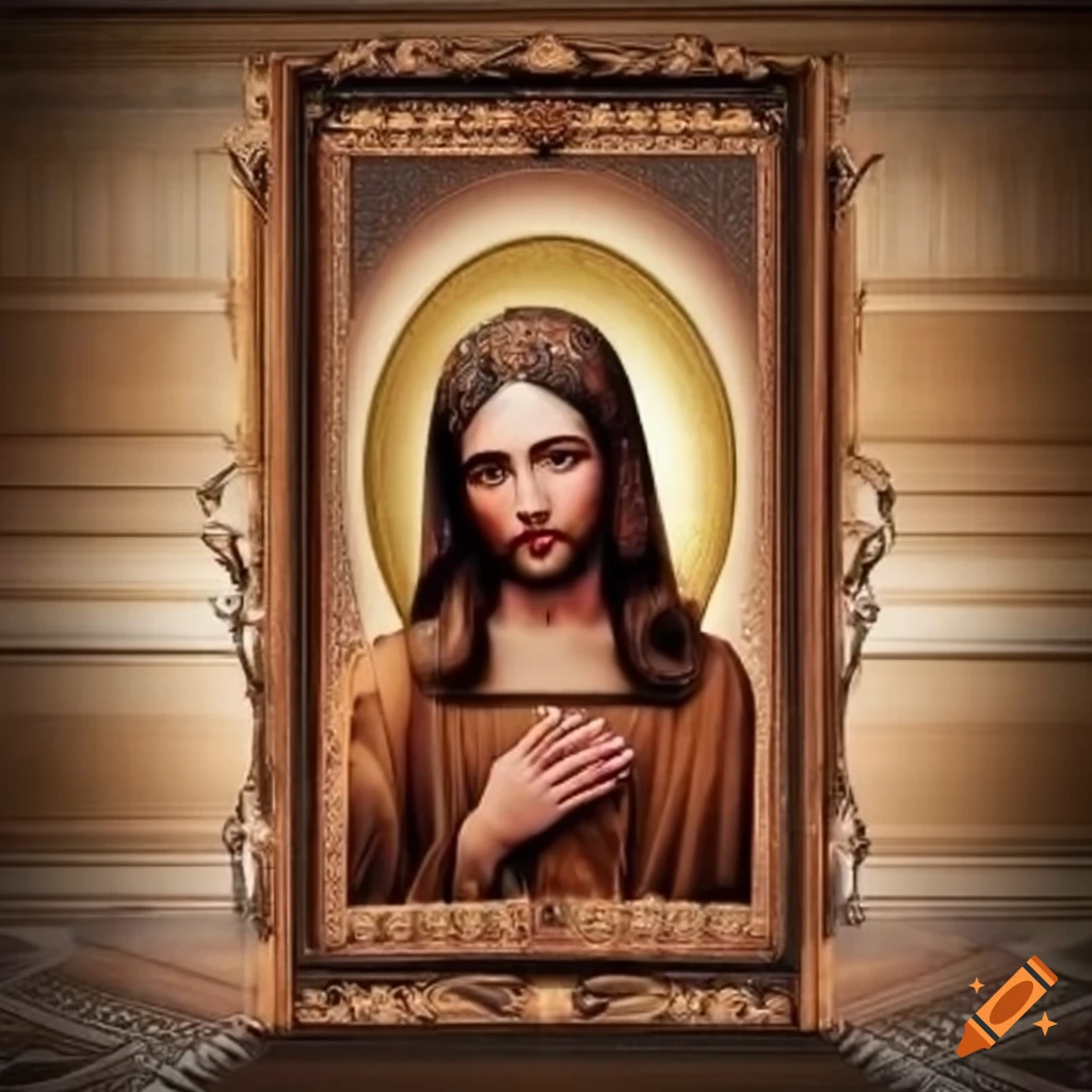 Religious picture frame on Craiyon