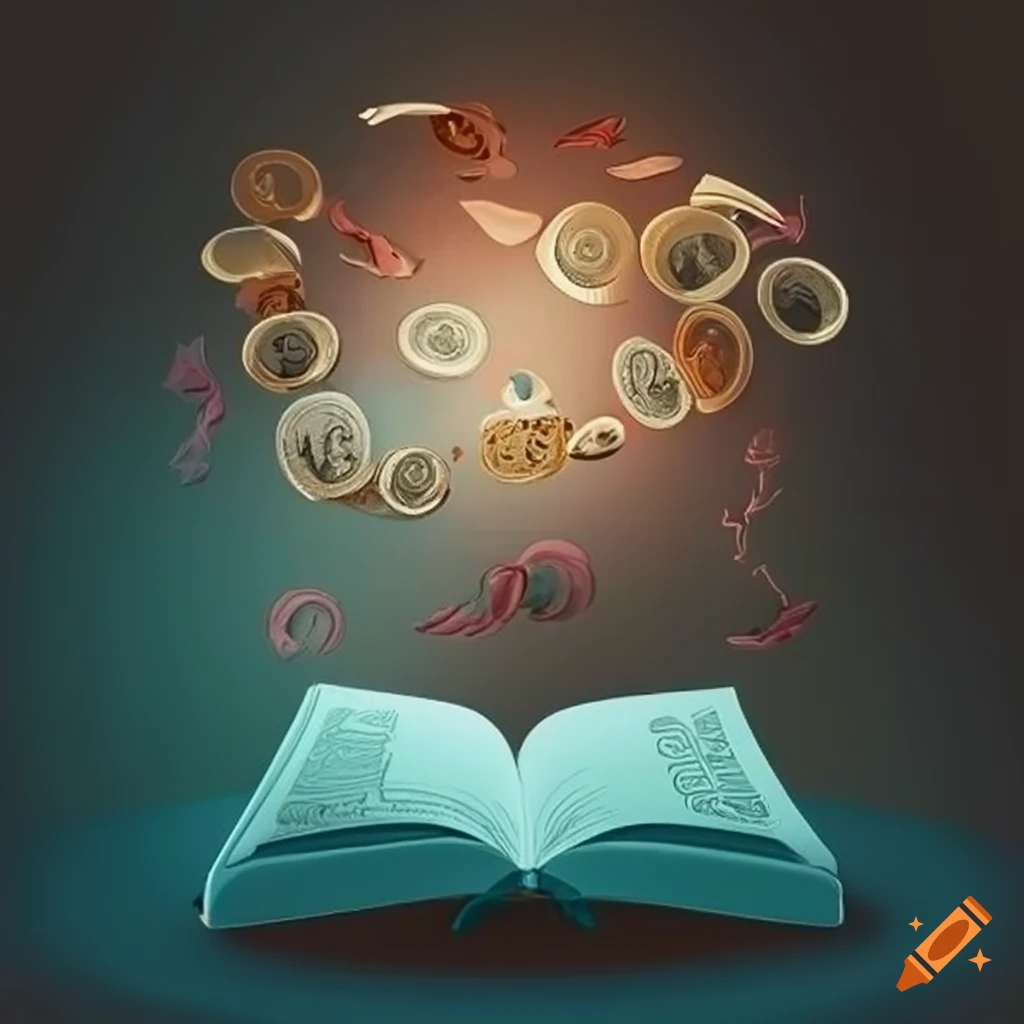 Book cover for a money-themed book on Craiyon