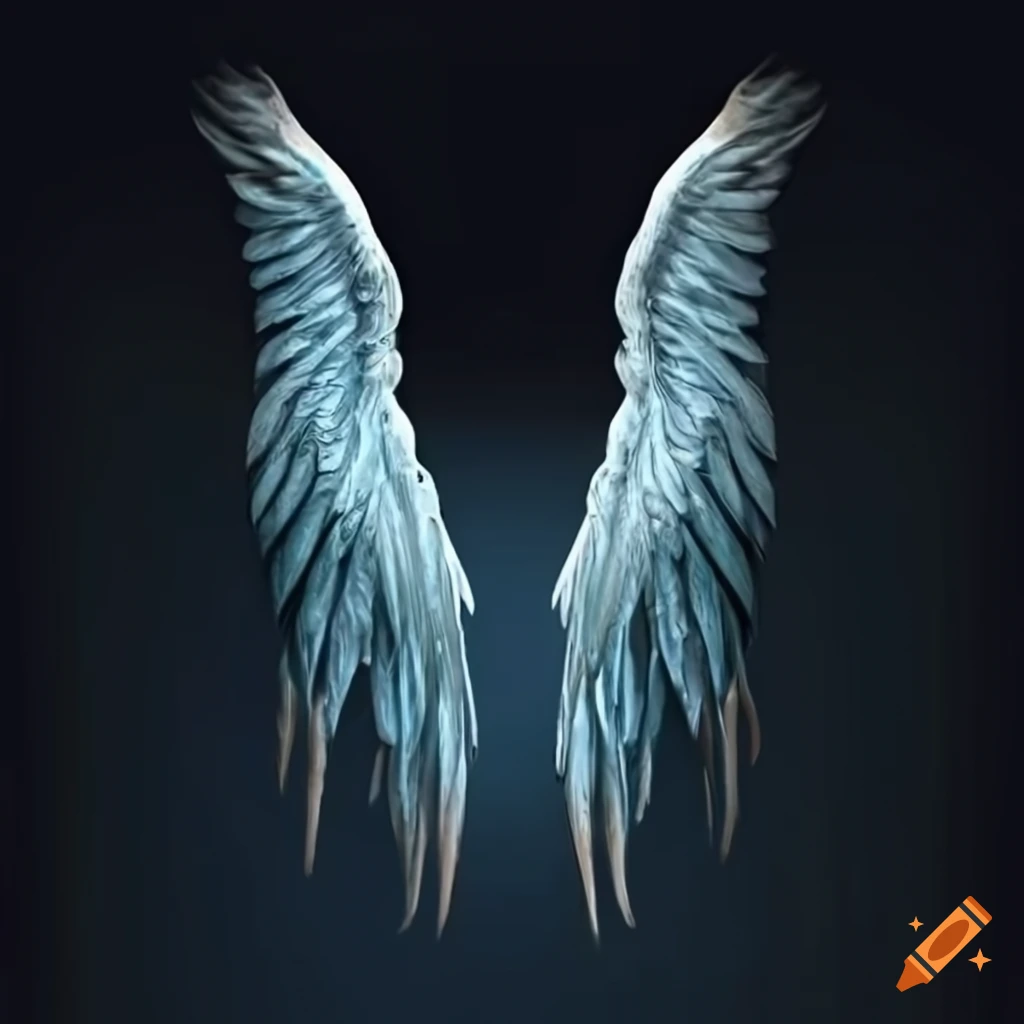 Angel wings on Craiyon