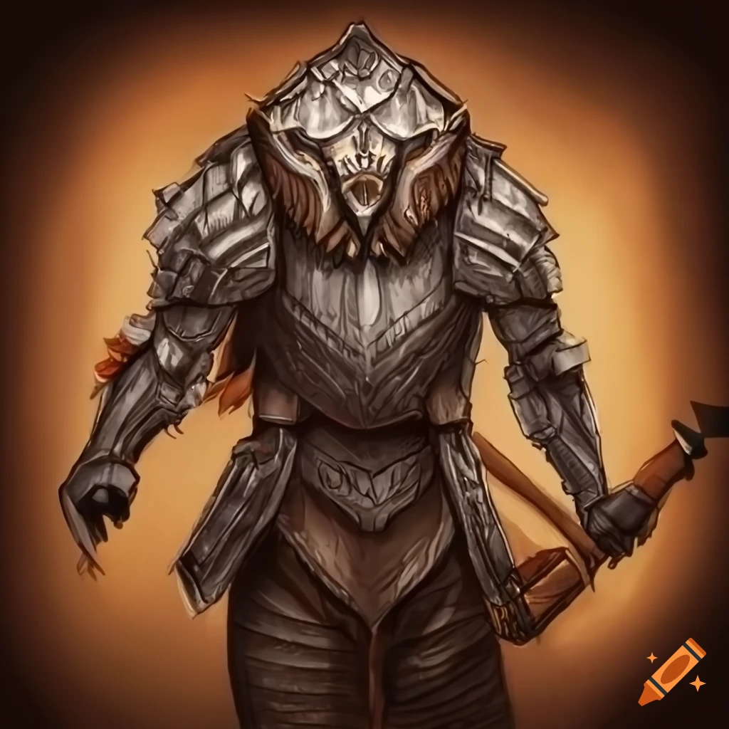 Saber-tooth tiger inspired armor on Craiyon