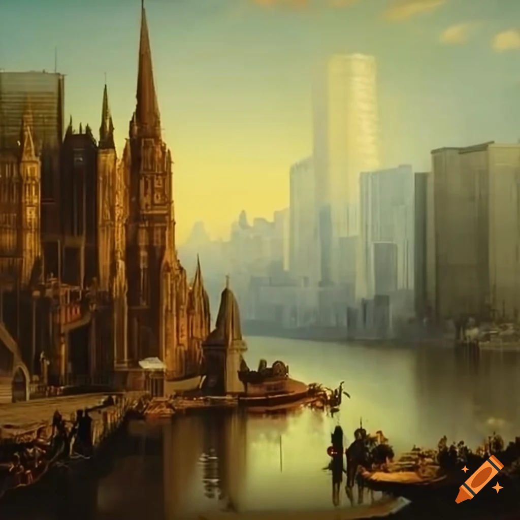 Modern cityscape from the 2000s by thomas cole on Craiyon