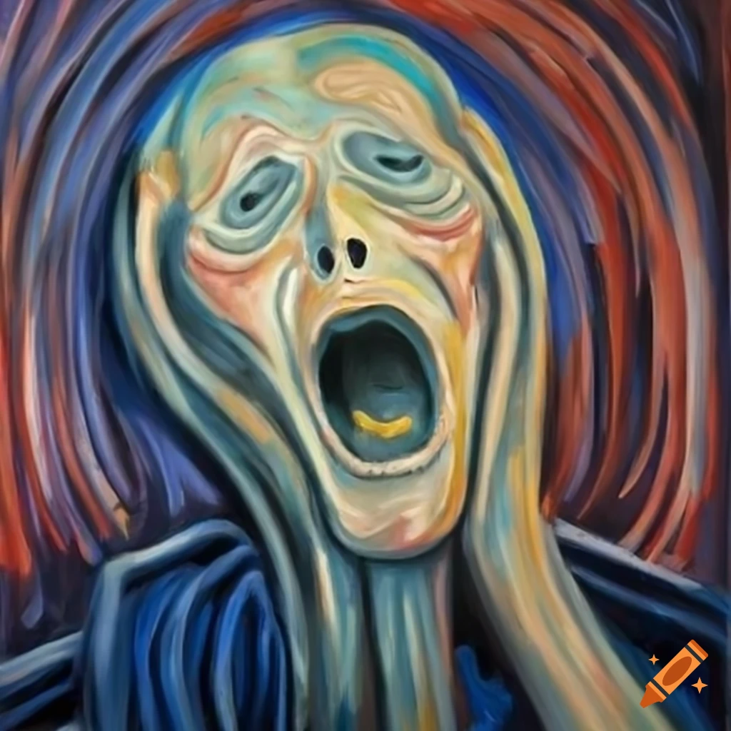Painting of the scream by edvard munch on Craiyon