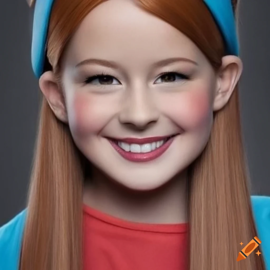 Realistic portrait of Mabel Pines in high-resolution on Craiyon