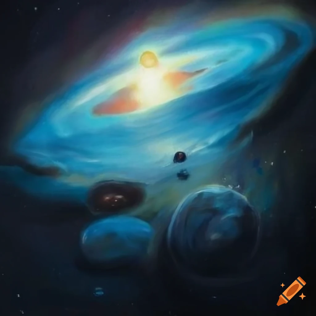 Interstellar astronaut oil painting on Craiyon