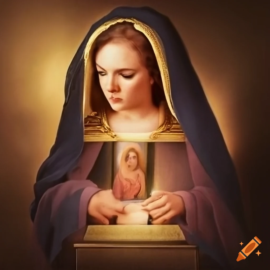 Catholic picture frame on Craiyon