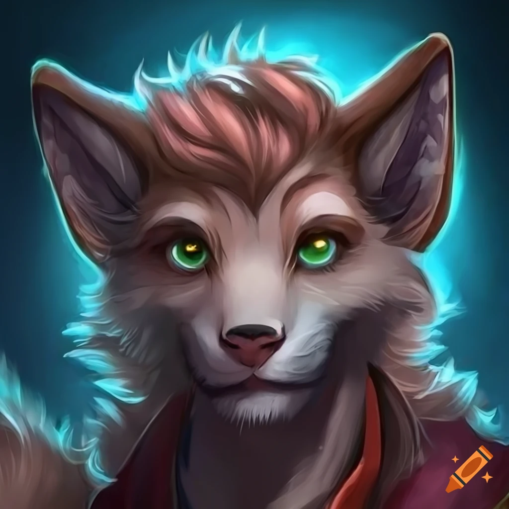 Highly detailed digital painting of a furry character with beautiful ...