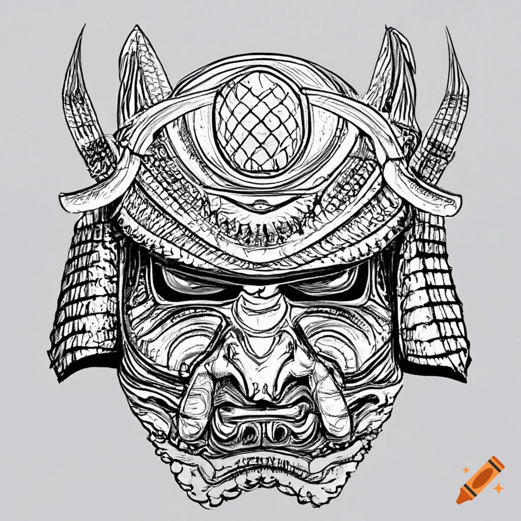 Diy carnival mask inspired by samurai demon masks, similar to the ones ...