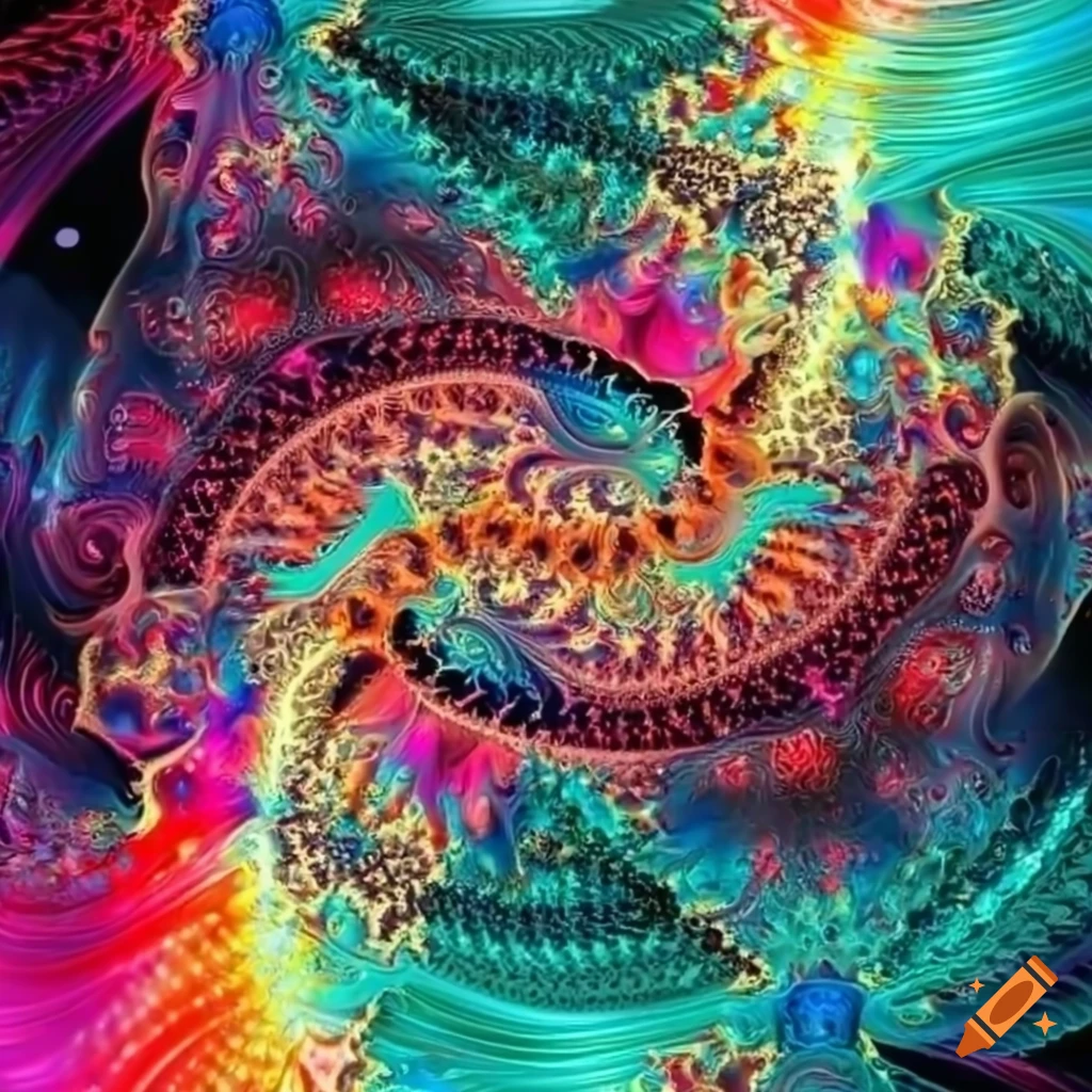 Abstract fractal design with sharp resolution on Craiyon