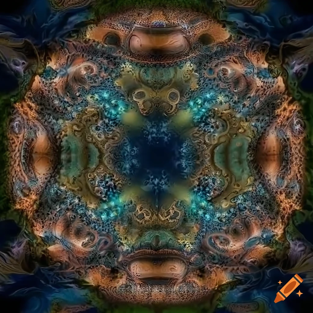 Fractal fisheye pattern on Craiyon