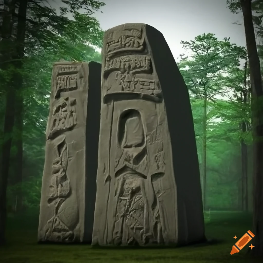 Mythical runestones on Craiyon