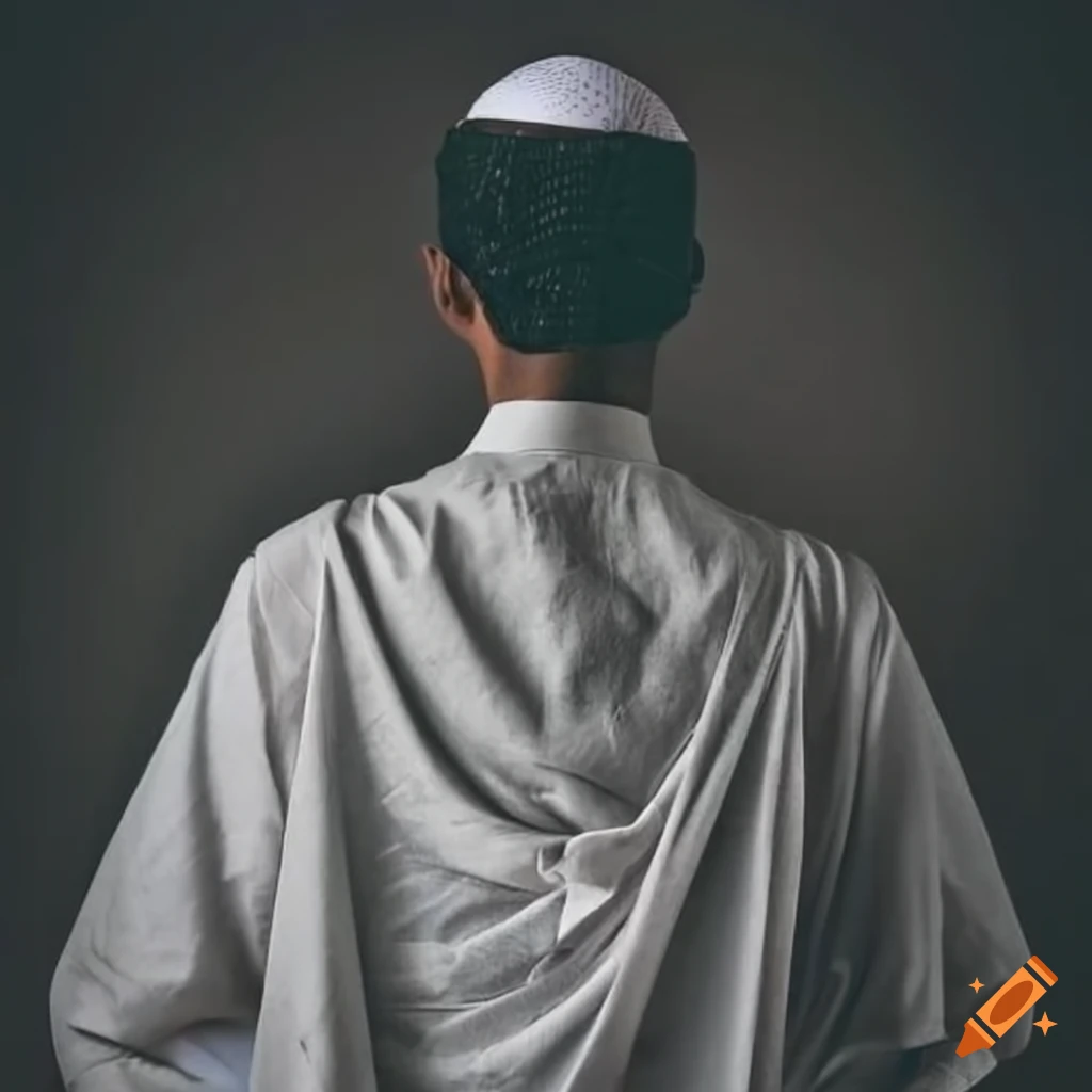 Muslim man with back turned on Craiyon