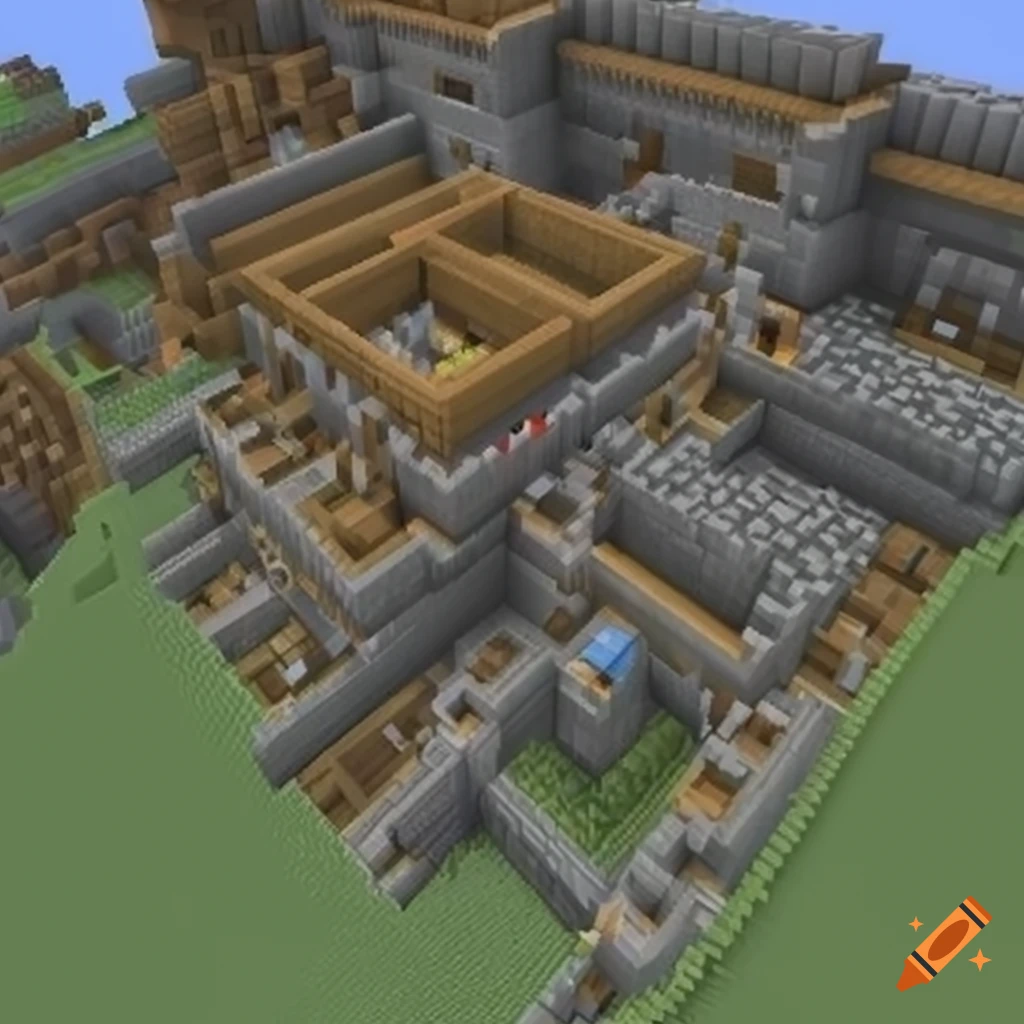 Minecraft base on Craiyon