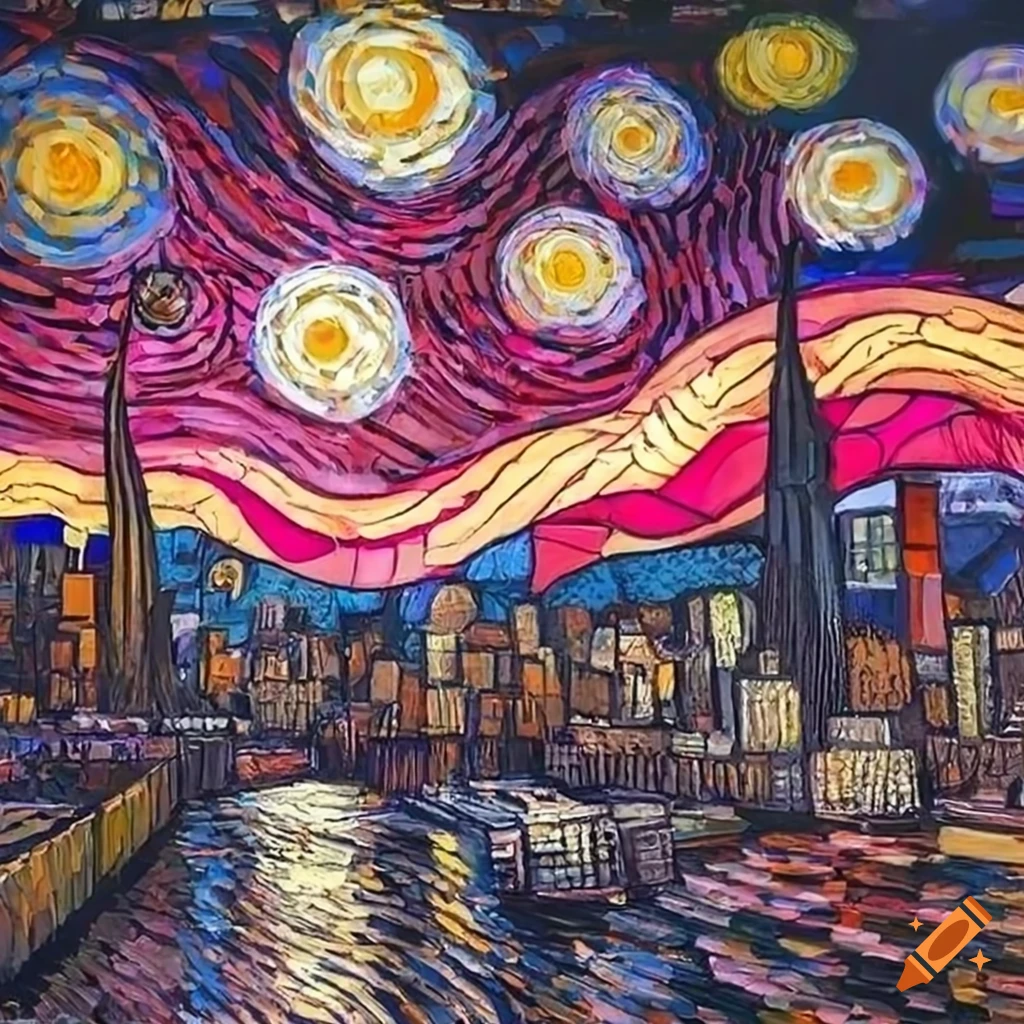 Stunning stained glass art of Vincent van Gogh's Starry Night with New ...