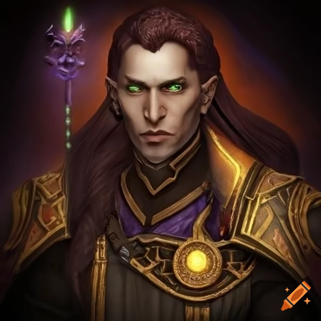 Male arcane wizard on Craiyon