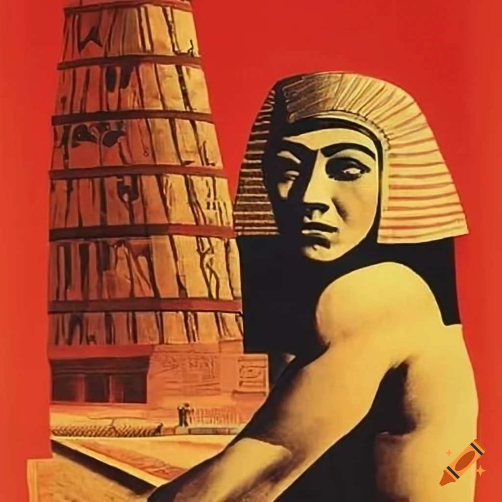 Communist propaganda posters in ancient egyptian style on Craiyon