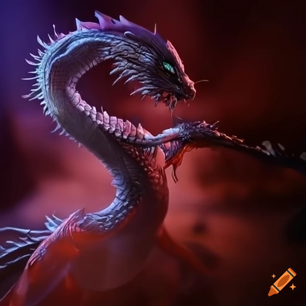 Mystical dragon on Craiyon