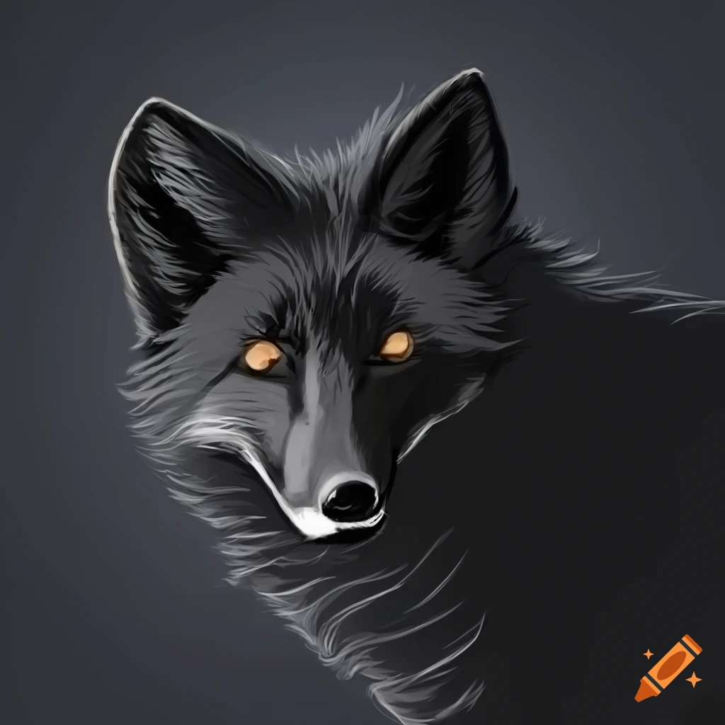 Black fox on Craiyon