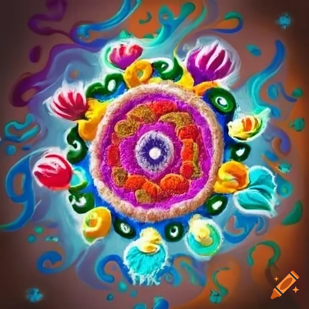 Rangoli design on Craiyon