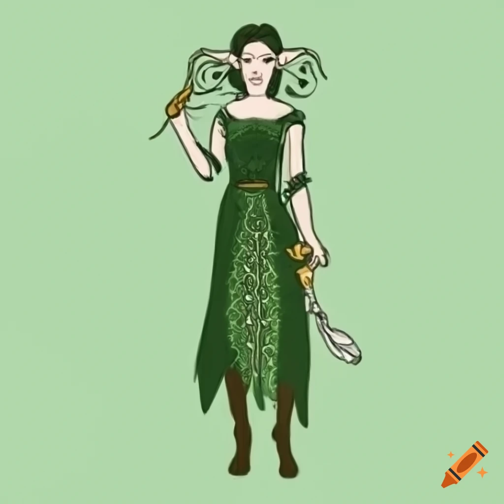 Full-body shot of female elf character with delicate appearance in a ...