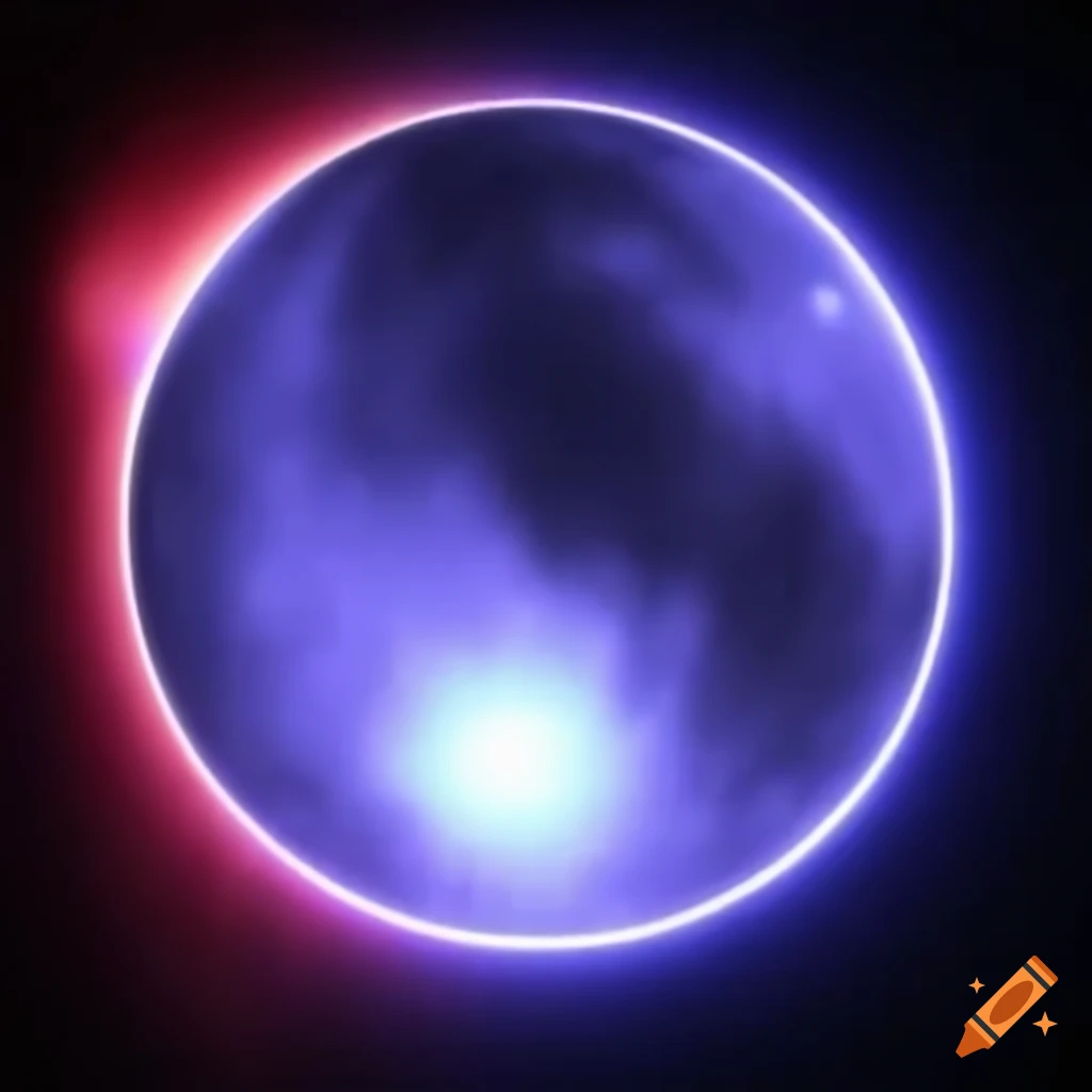 Shiny 3d dazzling eclipse with anime 2000's japanese text on Craiyon