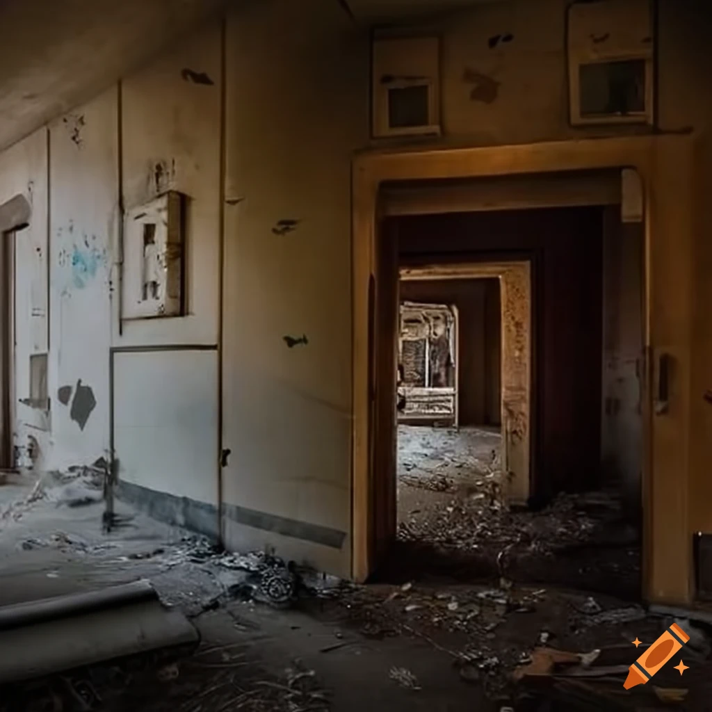 Abandoned urban exploration interior on Craiyon