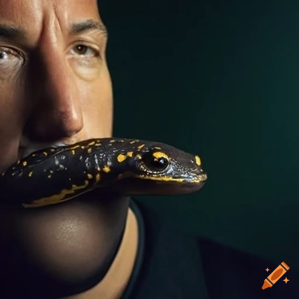 Adam sandler portrayed as a salamander on Craiyon