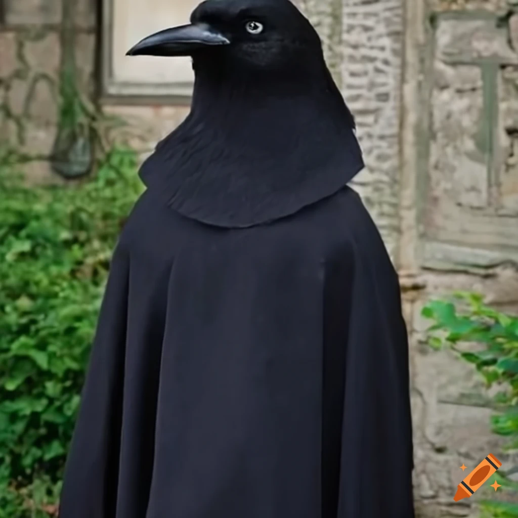 Person dressed as a crow on Craiyon