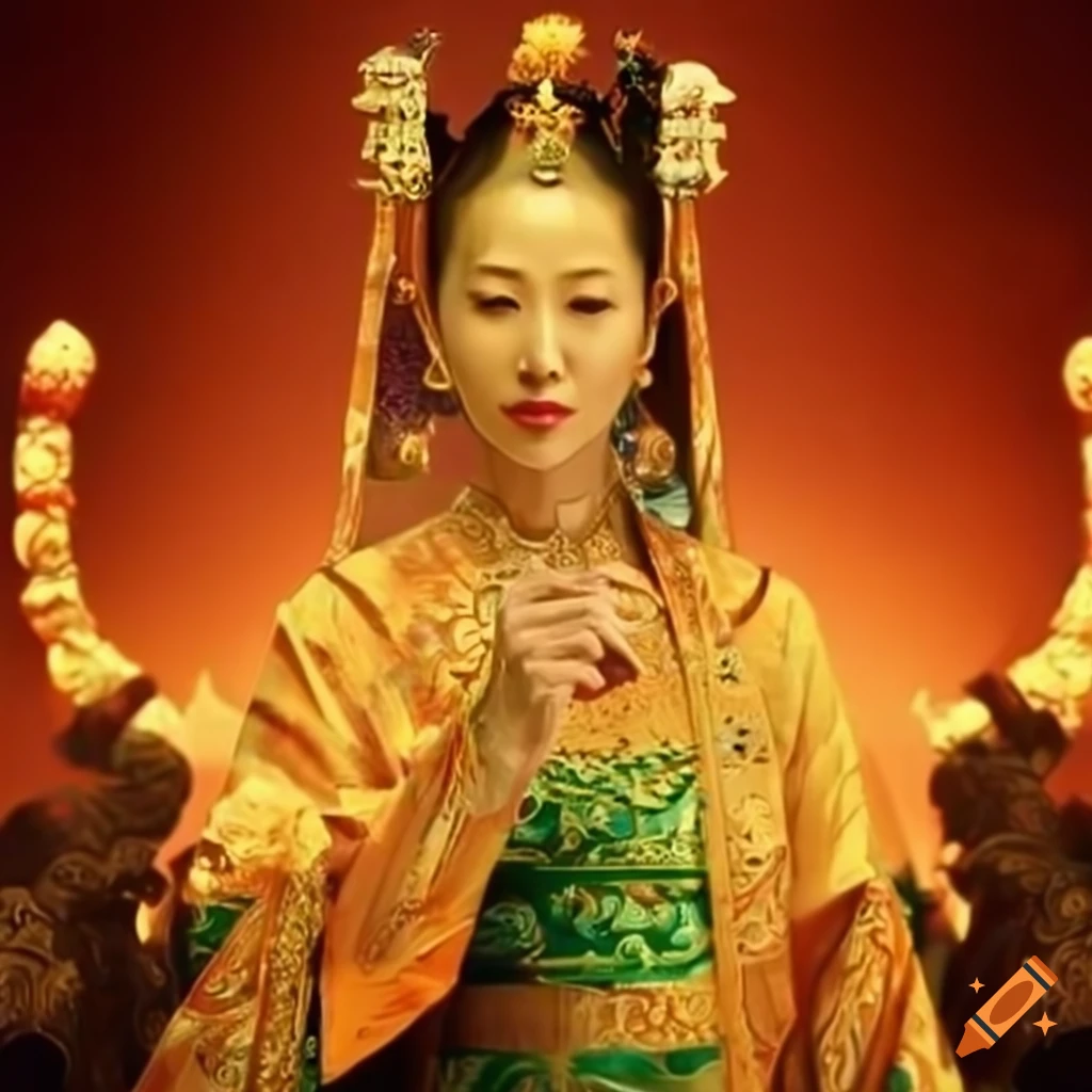 Illustration of the hierophant and the empress in feng shui on Craiyon