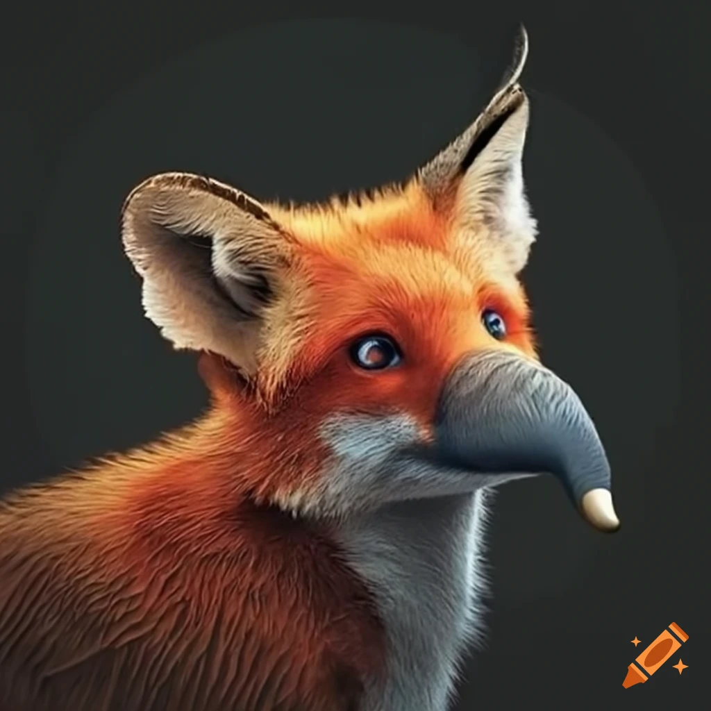 Fox and elephant on Craiyon