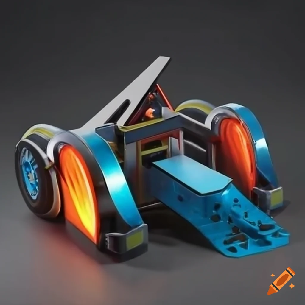 Battlebots fighting with wedge and flipper on Craiyon