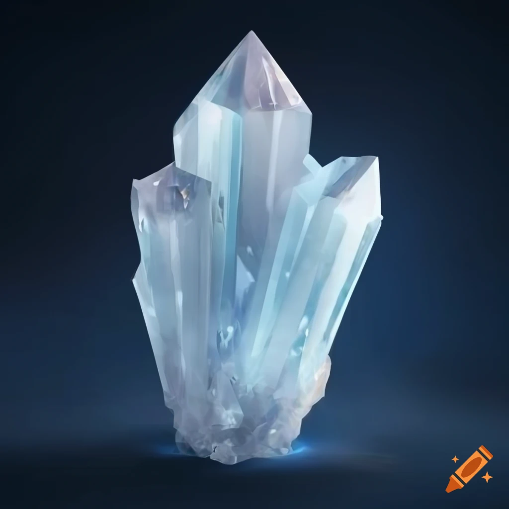 White fantasy power crystal on Craiyon