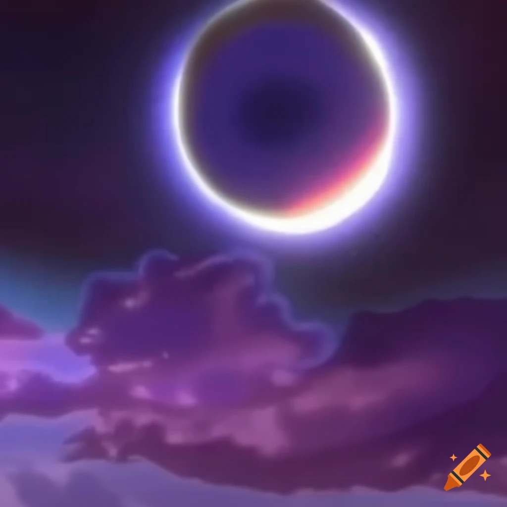 Shiny 3d dazzling eclipse anime from the 2000s on Craiyon