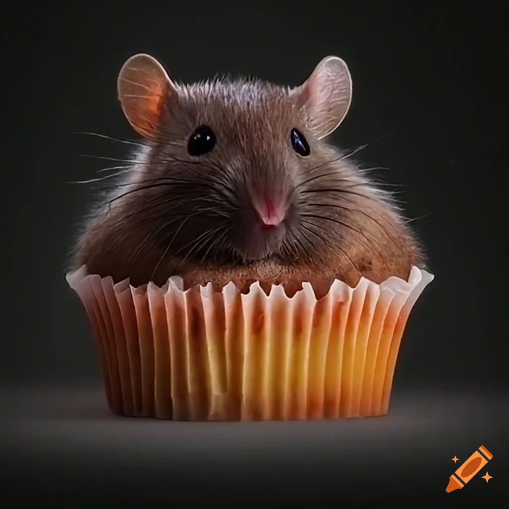 Rat-shaped muffin on Craiyon