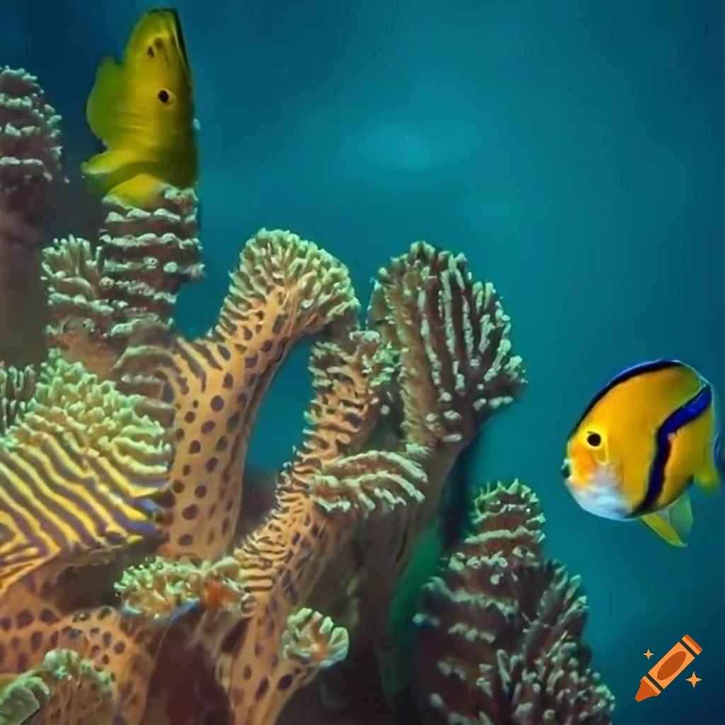 Group of exotic fish captured in hyper-sharp micro photography on Craiyon