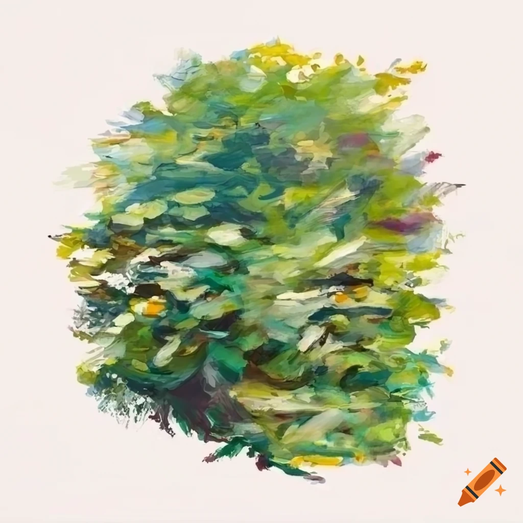 Painting of a bush on a white background on Craiyon