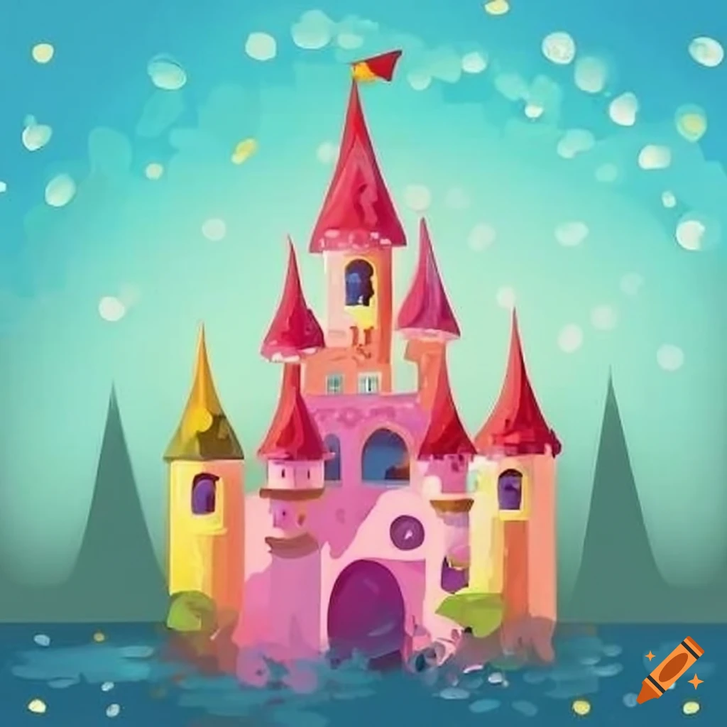 Cute castle fit for a princess on Craiyon