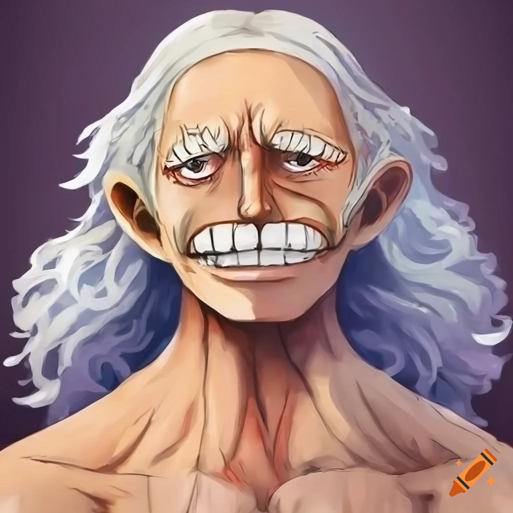 One piece anime style portrait of a little old man on Craiyon