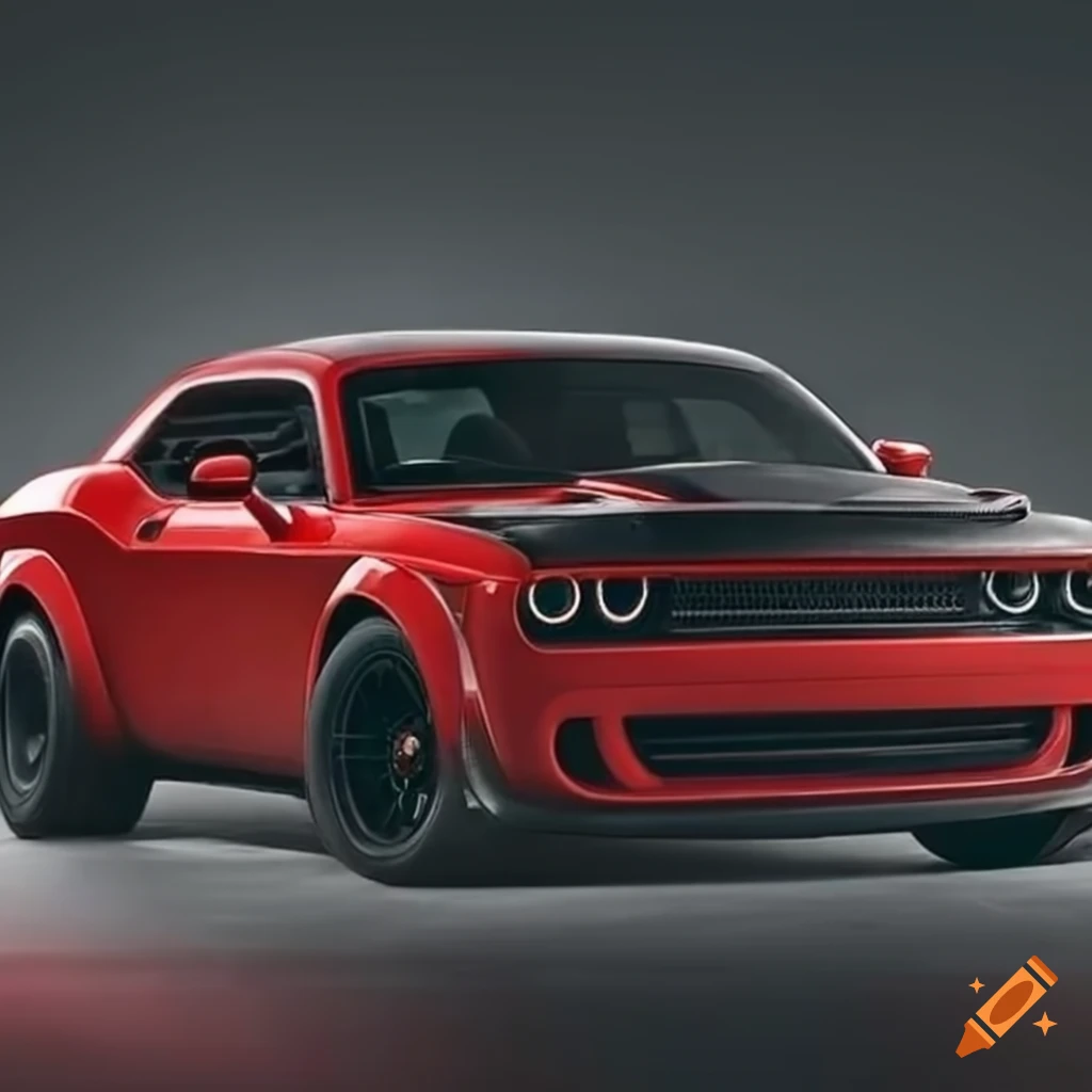 Red and black dodge demon on Craiyon
