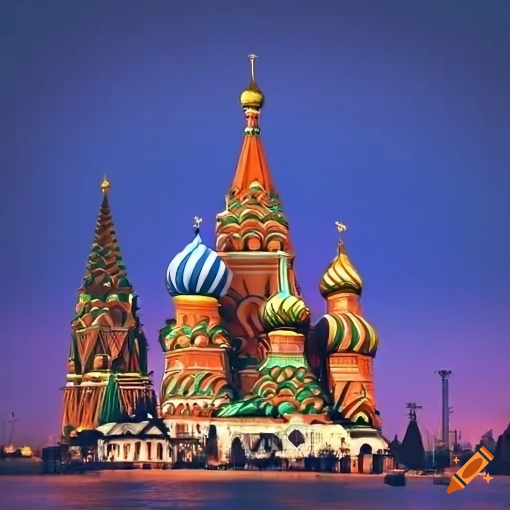 Romantic background of moscow on Craiyon