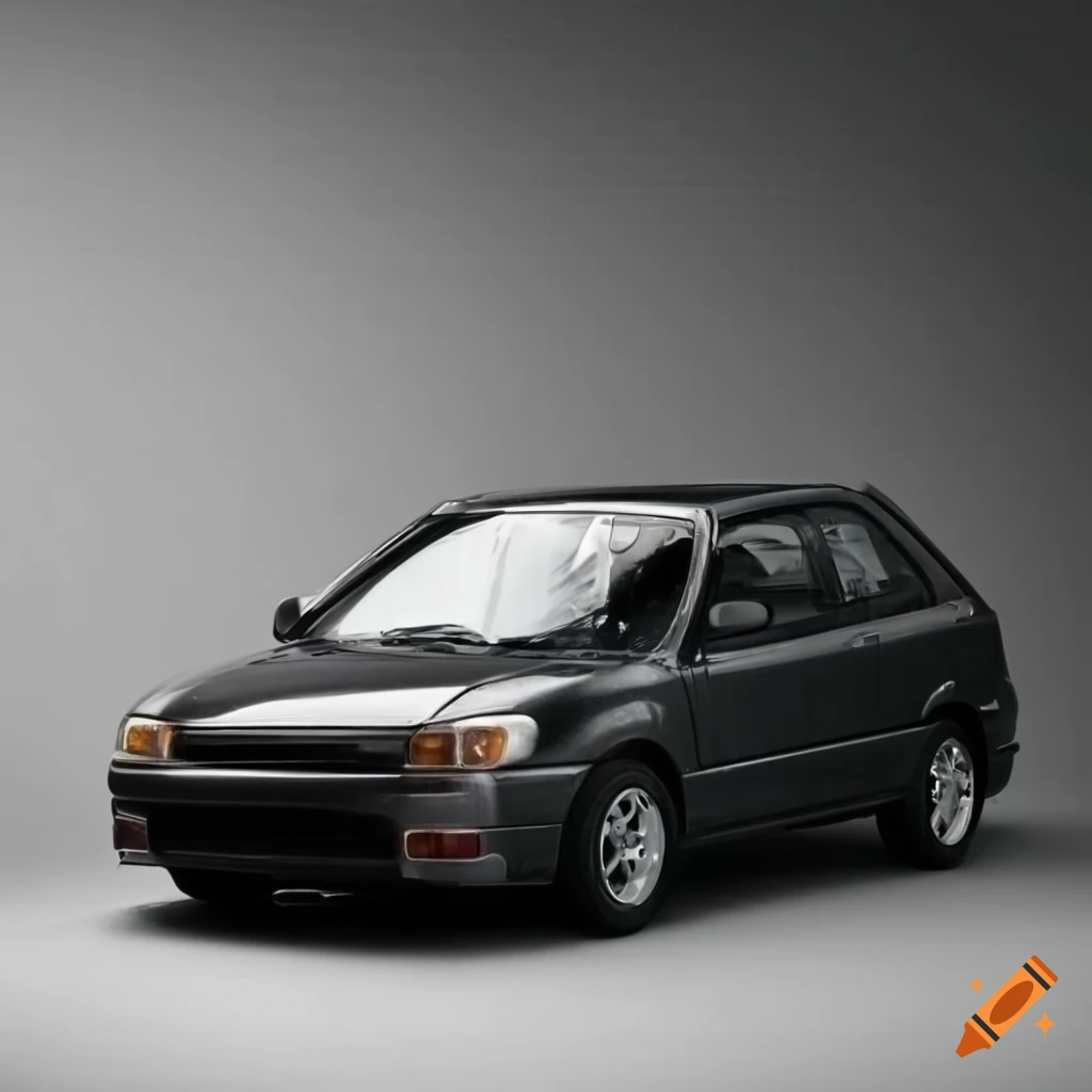 Square 2000s toyota hatchback on Craiyon
